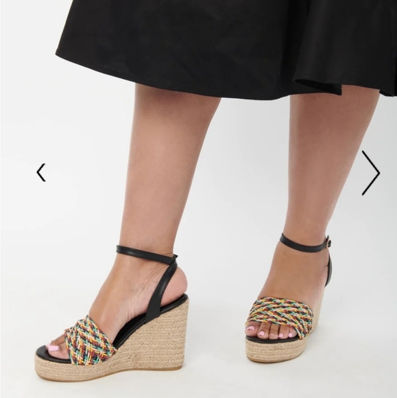 KAYLEEN By Los Angeles | Shoes | Nib Modcloth Kayleen Rainbow Woven ...